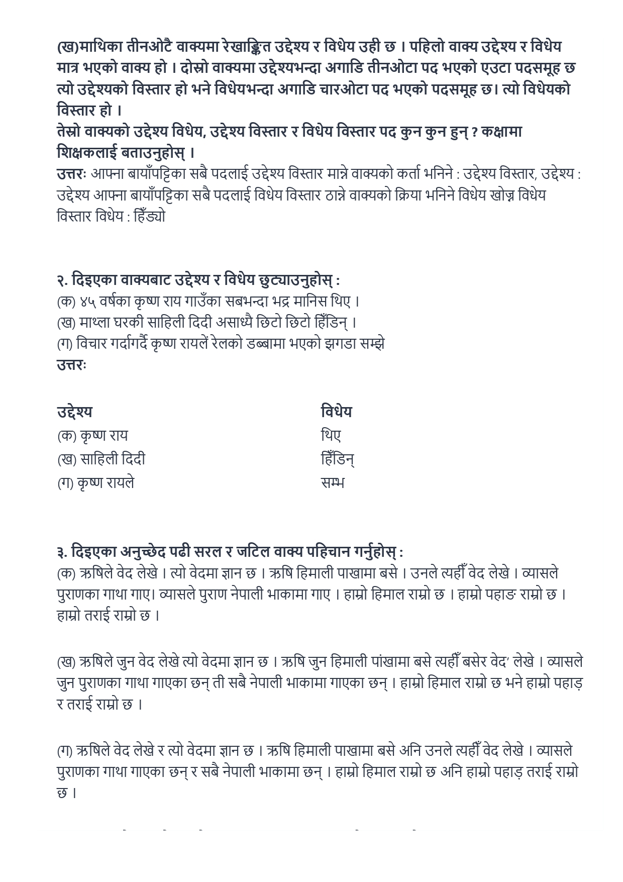 Nepali Hamro Shram Ra Sip- Class 10 Nepali Chapter 8 Excercise - NepaSkool